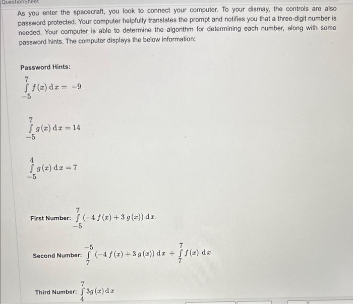 Solved As you enter the spacecraft, you look to connect your | Chegg.com