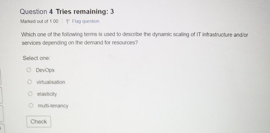 Solved Question 4 ﻿Tries remaining: 3Marked out of 1.00Flag | Chegg.com