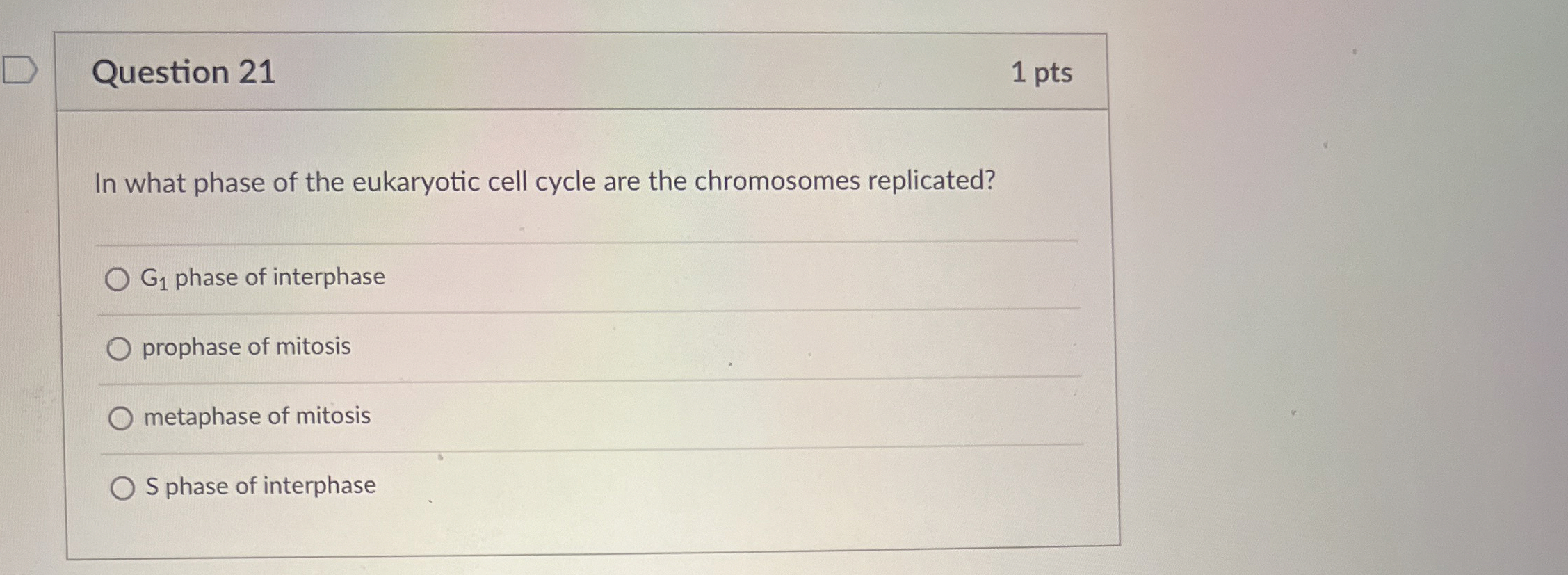 Solved Question 211 ﻿ptsIn what phase of the eukaryotic cell | Chegg.com