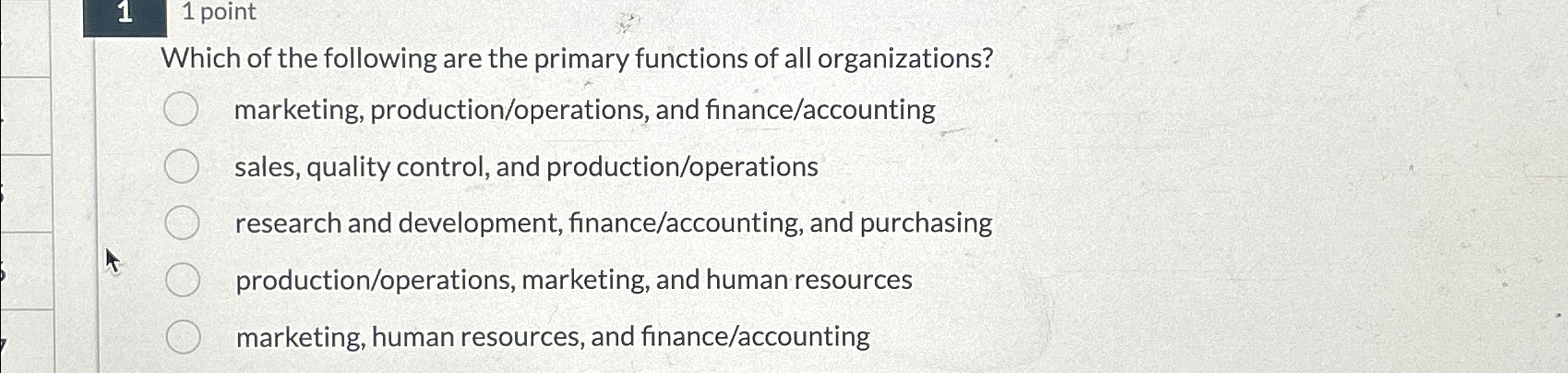 Solved 11 ﻿pointWhich of the following are the primary | Chegg.com