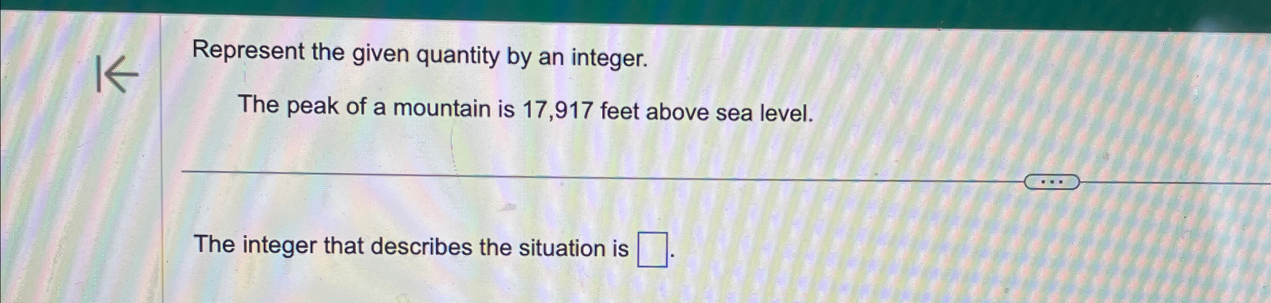 Solved Represent the given quantity by an integer.The peak | Chegg.com