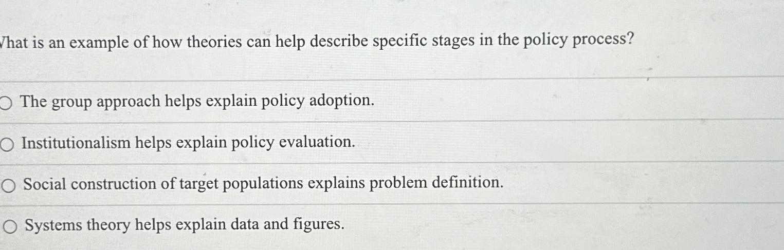 Solved That is an example of how theories can help describe | Chegg.com