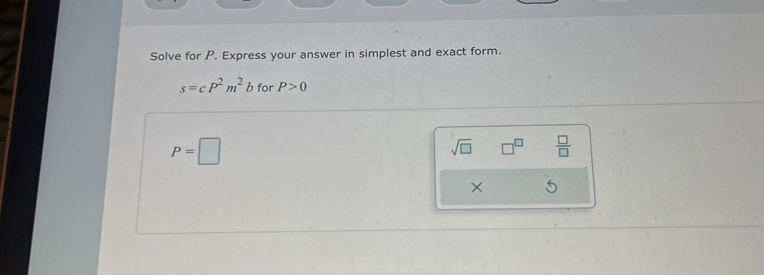 Solved Solve for P. ﻿Express your answer in simplest and | Chegg.com