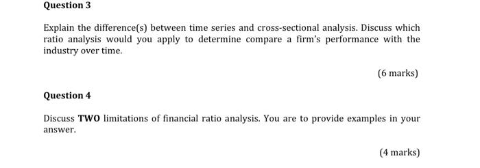 Solved Explain the difference(s) between time series and | Chegg.com