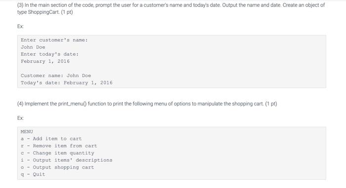 Solved This program extends the earlier "Online shopping | Chegg.com