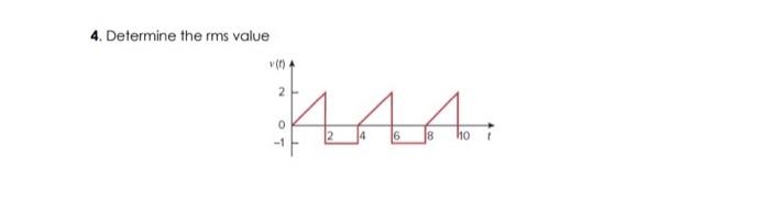 Solved 4. Determine the rms value | Chegg.com