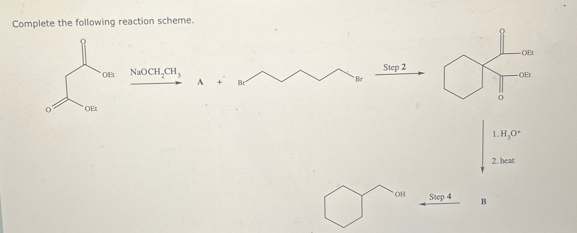 Solved Complete the following reaction | Chegg.com