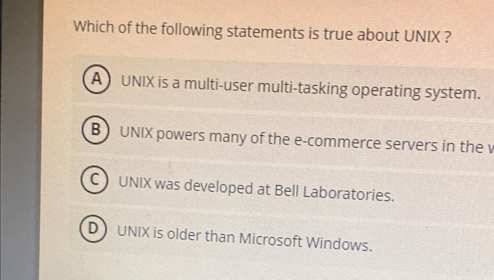 Solved Which of the following statements is true about | Chegg.com