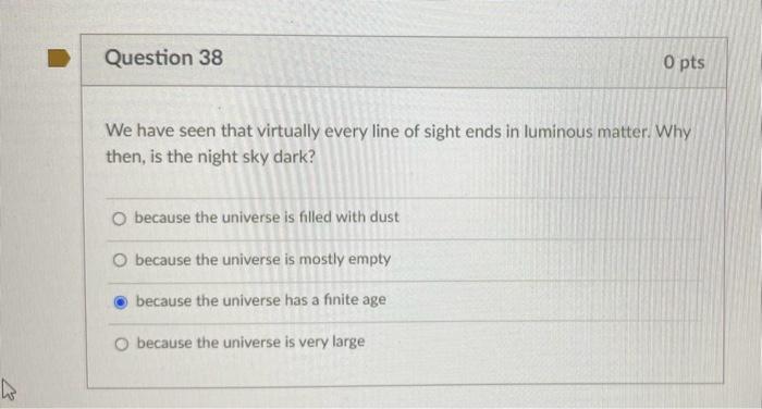 Solved Which of the following statements about the Hubble | Chegg.com