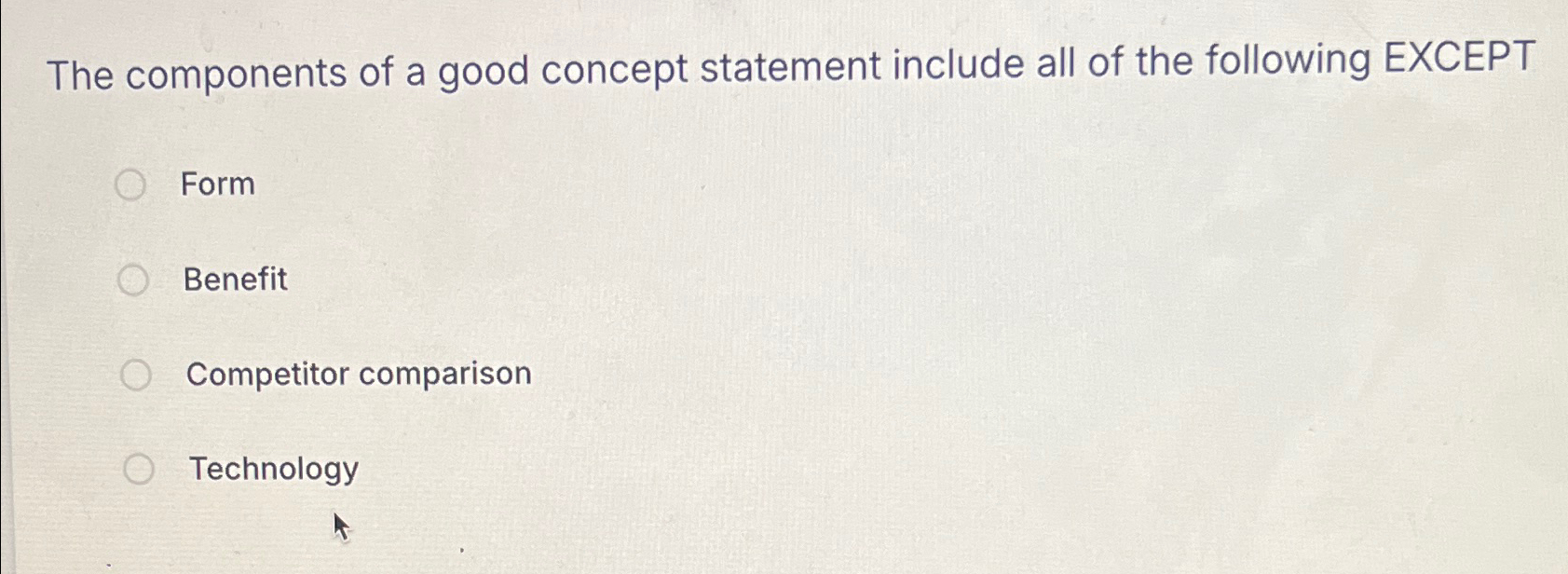 Solved The components of a good concept statement include | Chegg.com