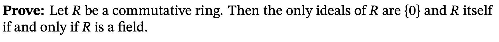 Solved Prove: Let R ﻿be a commutative ring. Then the only | Chegg.com