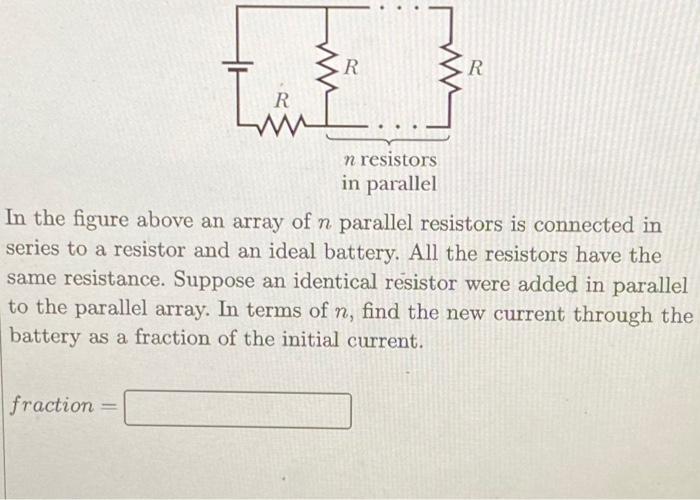 Solved R R Lint n resistors in parallel In the figure above | Chegg.com
