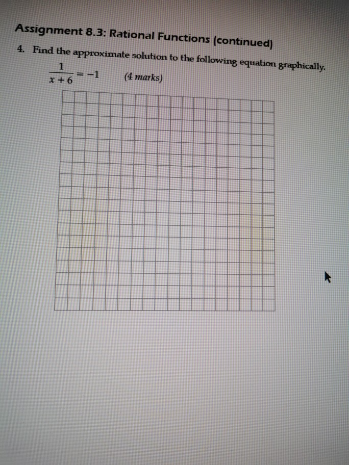 Solved Assignment 8.3: Rational Functions (continued) 4. | Chegg.com