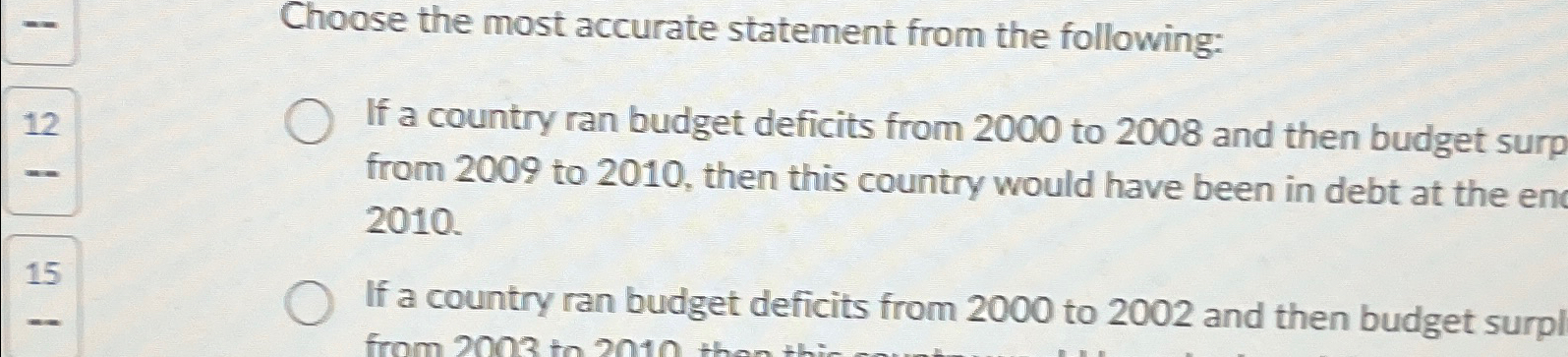 Solved Choose the most accurate statement from the | Chegg.com