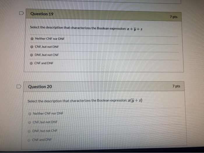 Solved Question 19 7 pts Select the description that | Chegg.com