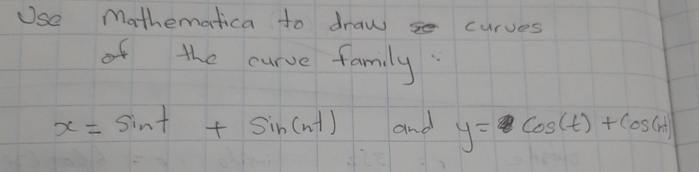 Solved Use Mathematica to draw curves of the curve | Chegg.com