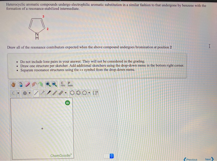 Solved Heterocyclic aromatic compounds undergo electrophilic | Chegg.com