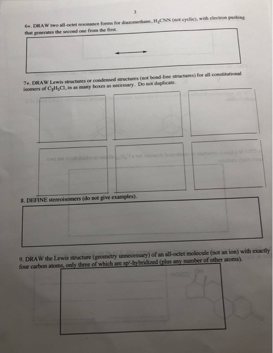 Solved 3 6+. DRAW two all-octet resonance forms for | Chegg.com