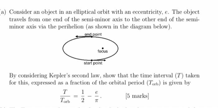 Solved By considering Kepler's second law, show that the | Chegg.com