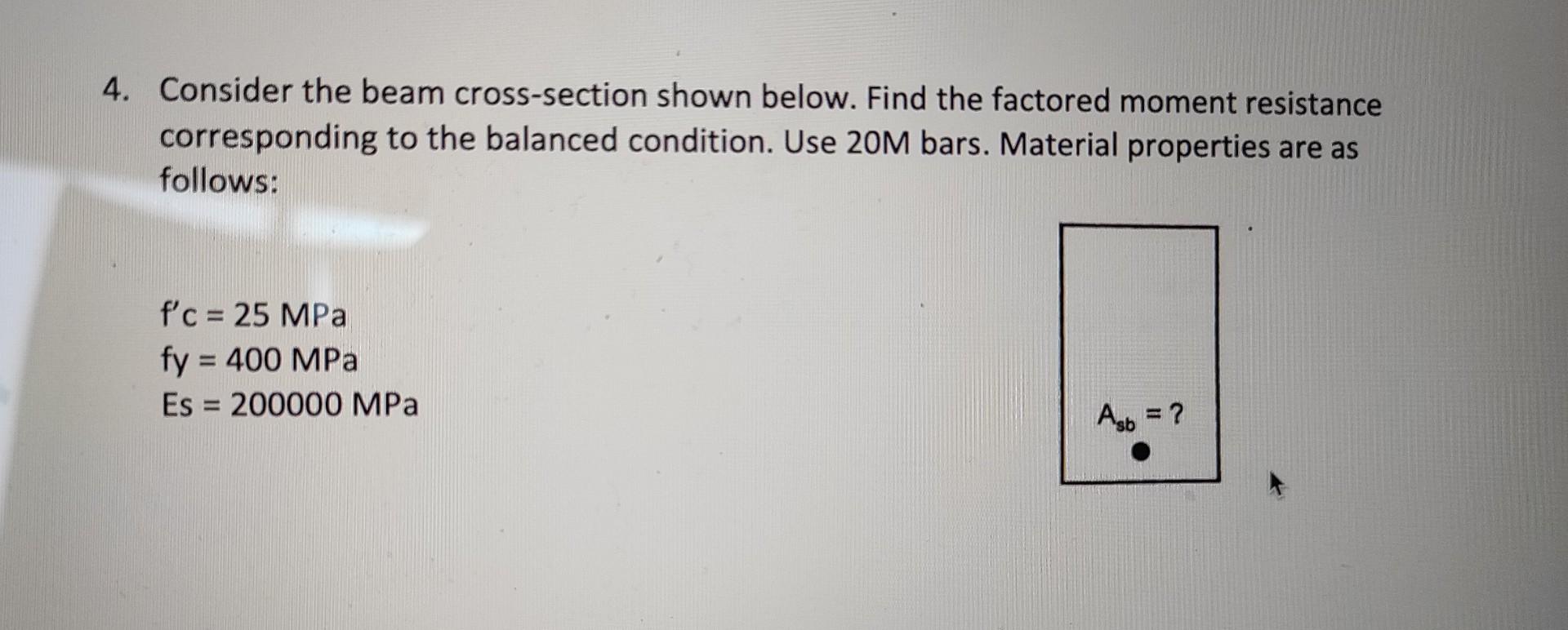 Solved Consider the beam cross-section shown below. Find the | Chegg.com