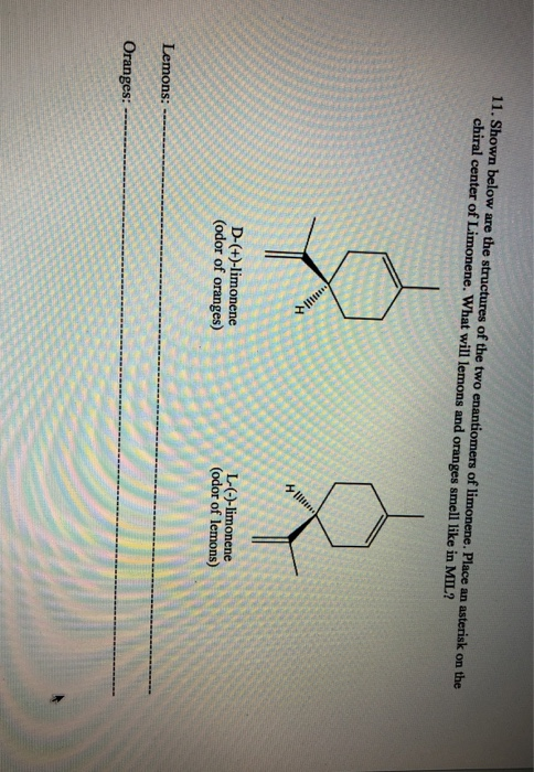 Solved 11. Shown below are the structures of the two | Chegg.com