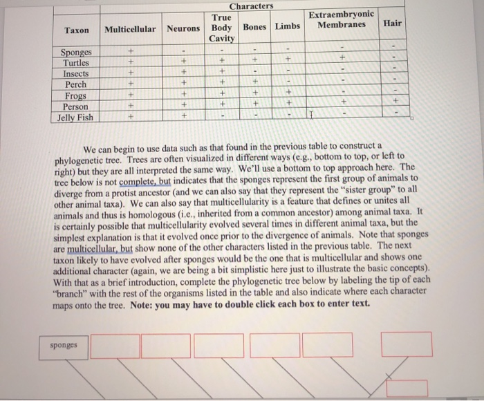 Solved Use the table below to begin constructing your own | Chegg.com