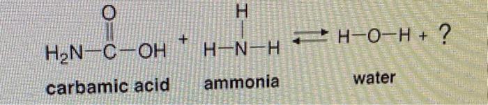 Solved Here is the reaction of carbamic acid and ammonia to | Chegg.com