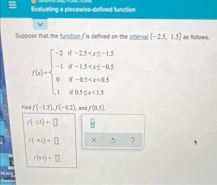 Solved III Evaluating a piecewise-defined function Suppose | Chegg.com