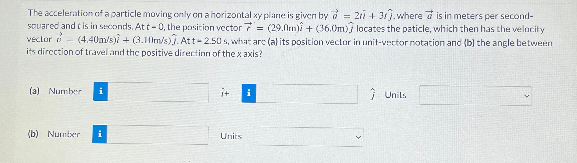 Solved The acceleration of a particle moving only on a | Chegg.com