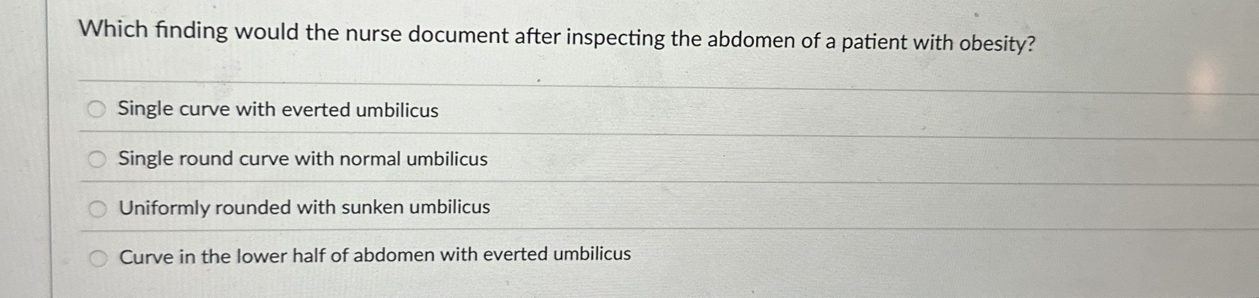 Solved Which finding would the nurse document after | Chegg.com