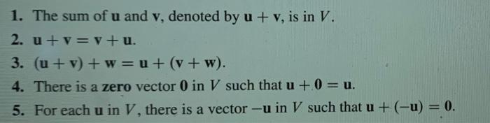 Solved To prove that this is a vector space use the | Chegg.com