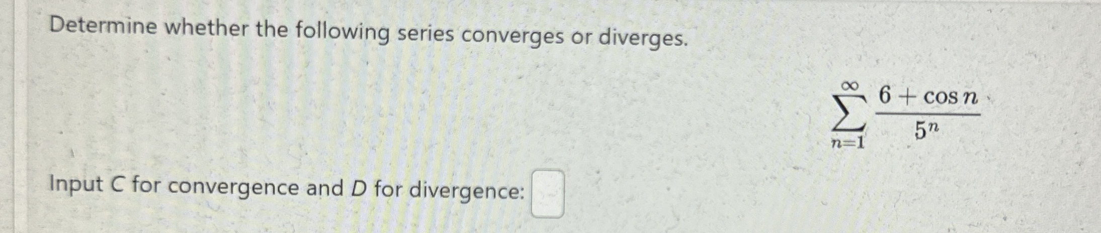 Solved Determine whether the following series converges or | Chegg.com