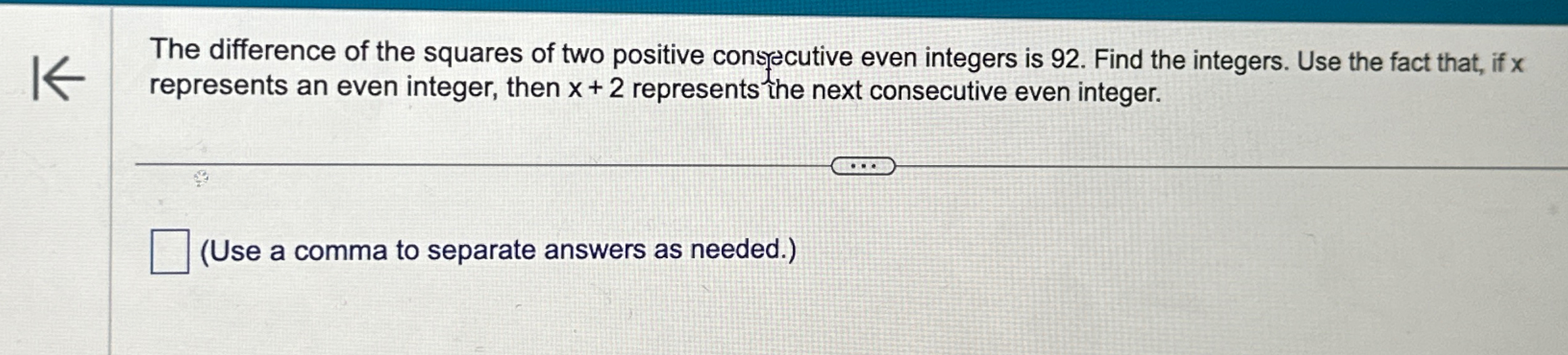 Solved The difference of the squares of two positive | Chegg.com