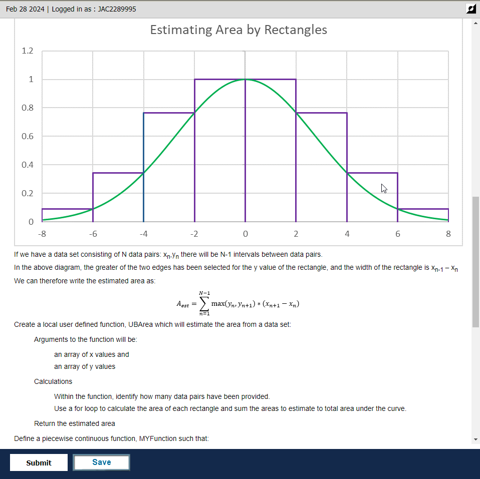 Solved riemann sum? I have to solve this in Matlab but just | Chegg.com