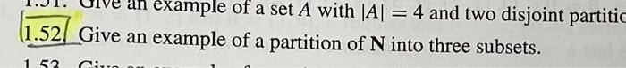 Solved Give an example of a partition of N into three | Chegg.com
