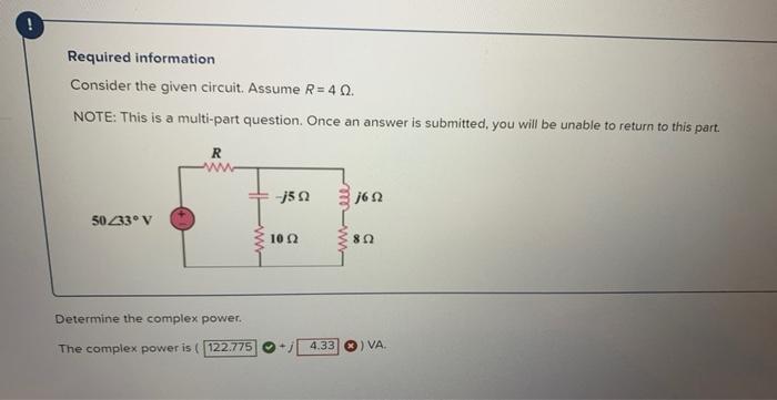Solved Required information Consider the given circuit. | Chegg.com