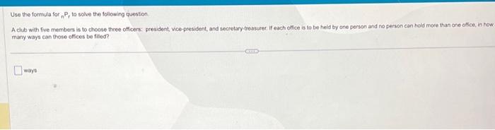 Solved Use the formula for PP, to solve the following | Chegg.com