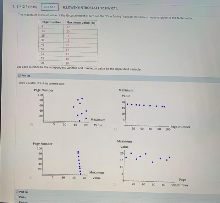 Solved 3. 1-/12 Points) DETAILS ILLOWSKYINTROSTAT1 | Chegg.com Solved 3. 1-/12 Points) DETAILS ILLOWSKYINTROSTAT1 | Chegg.com