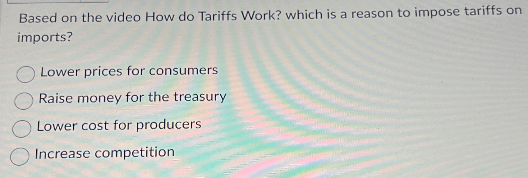 Solved Based on the video How do Tariffs Work? which is a | Chegg.com
