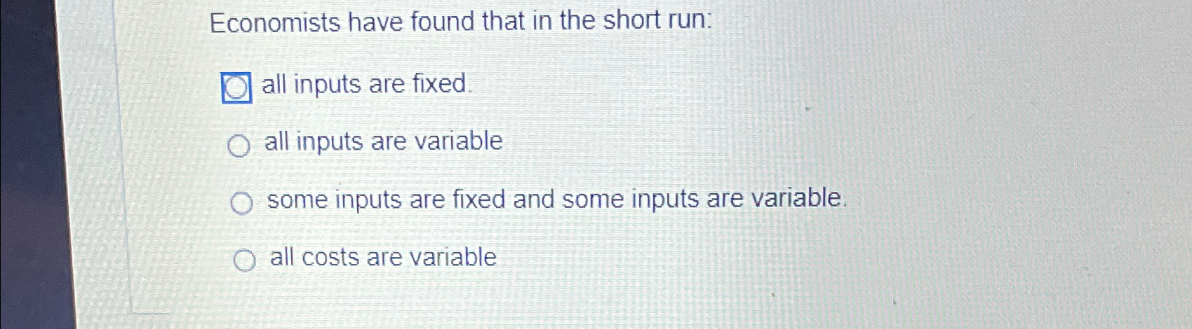 Solved Economists Have Found That In The Short Runall 