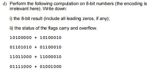 Solved a) Perform the following computations and indicate | Chegg.com