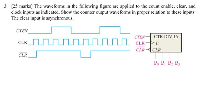 Solved 1. [25 marks] For the ripple counter shown in the | Chegg.com