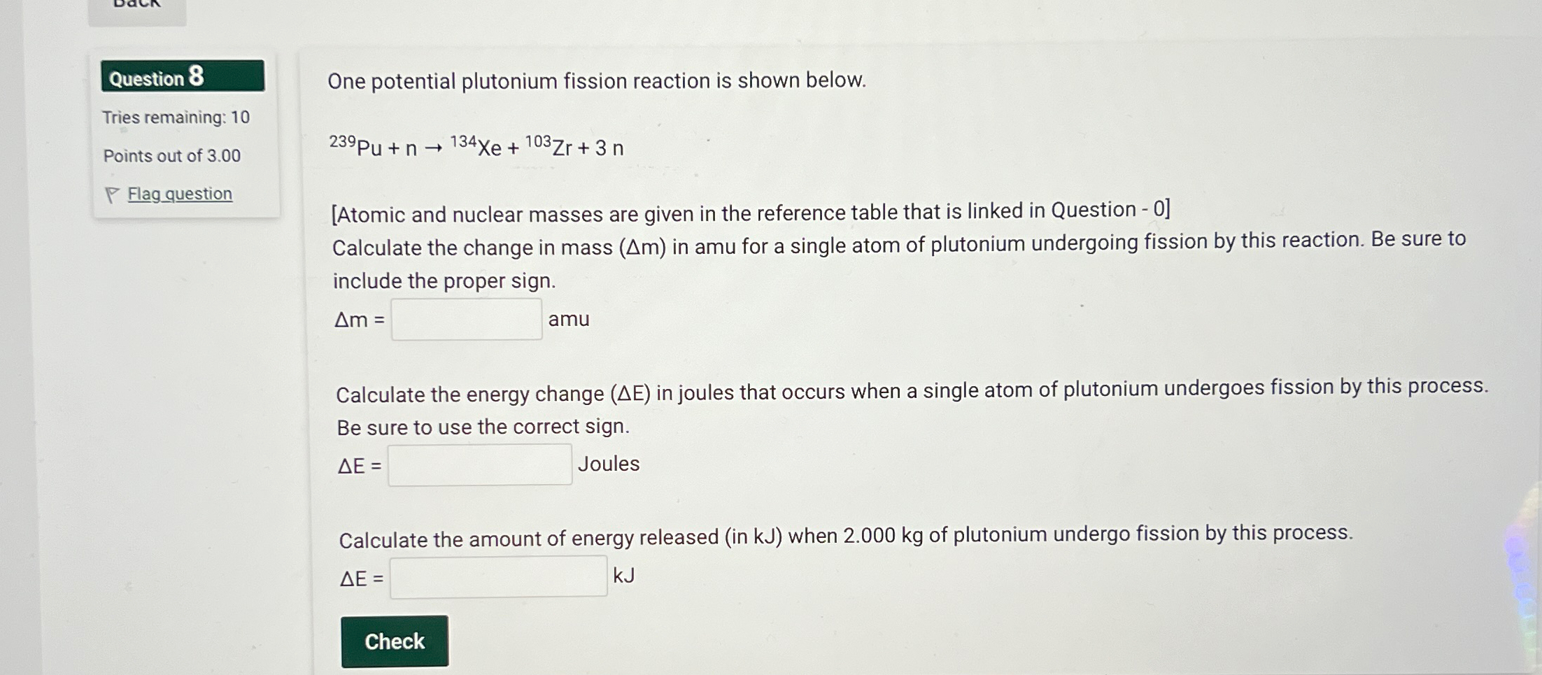 Solved Question 8Tries remaining: 10Points out of | Chegg.com