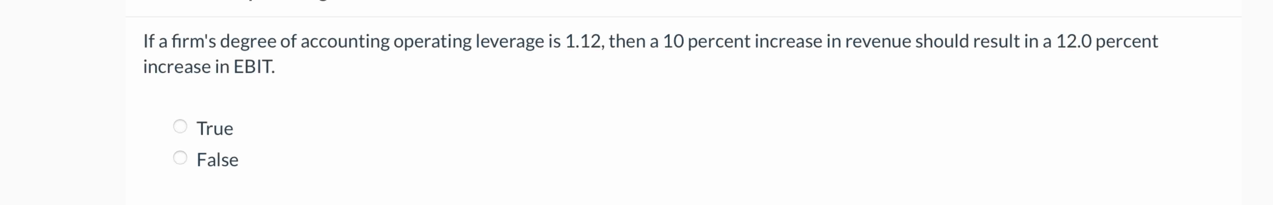 Solved If a firm's degree of accounting operating leverage | Chegg.com