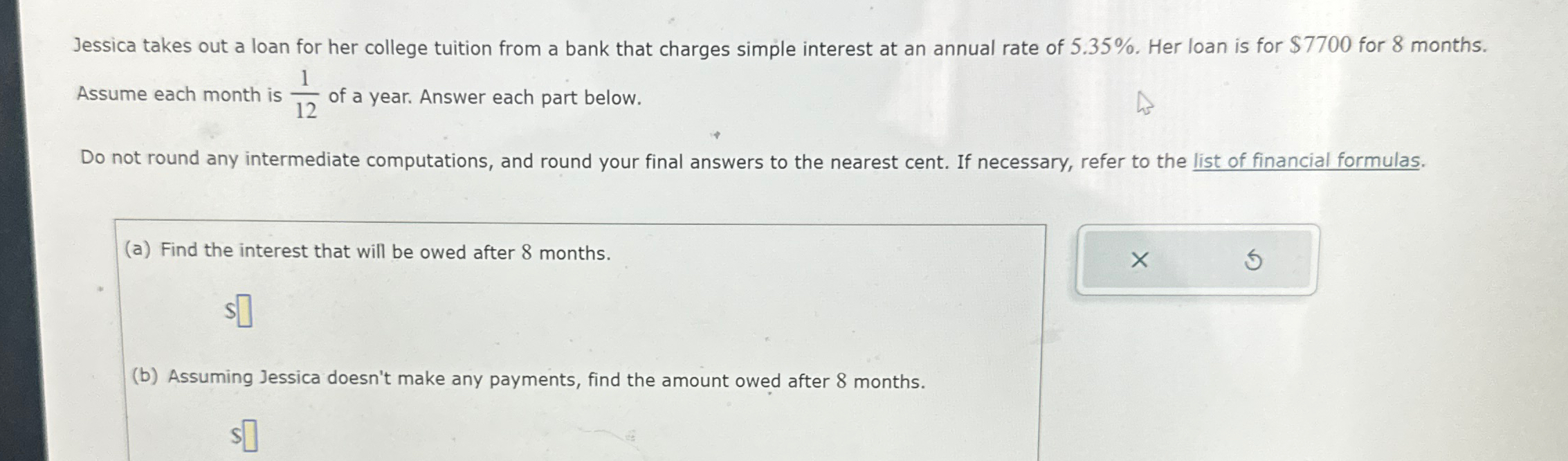 Solved Jessica takes out a loan for her college tuition from | Chegg.com