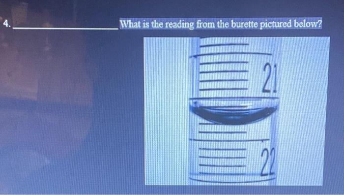 Solved What is the reading from the burette pictured below? | Chegg.com