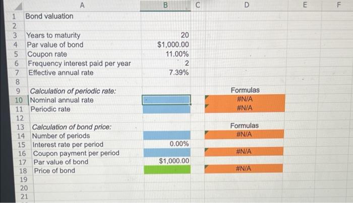 Solved Excel Online Structured Activity: Bond valuation You | Chegg.com