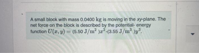 Solved A small block with mass 0.0400 kg is moving in the | Chegg.com