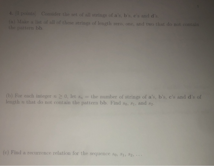 Solved 43 Points Consider The Set Of All Strings Of As 
