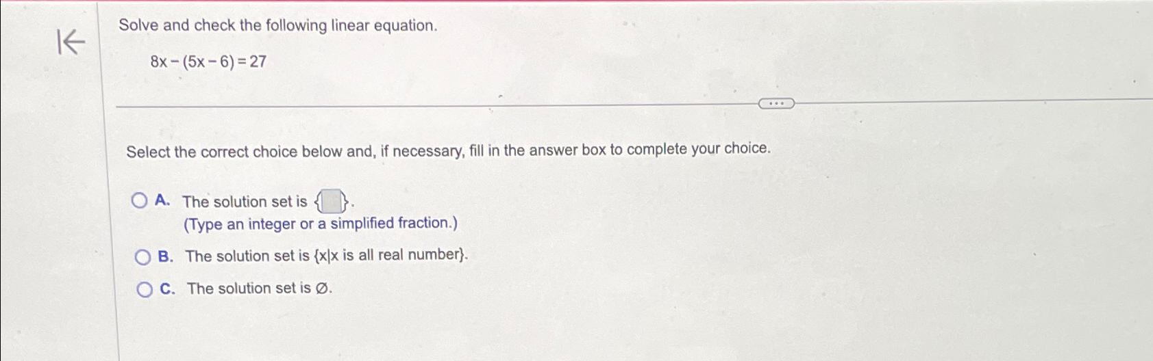 Solved Solve and check the following linear | Chegg.com